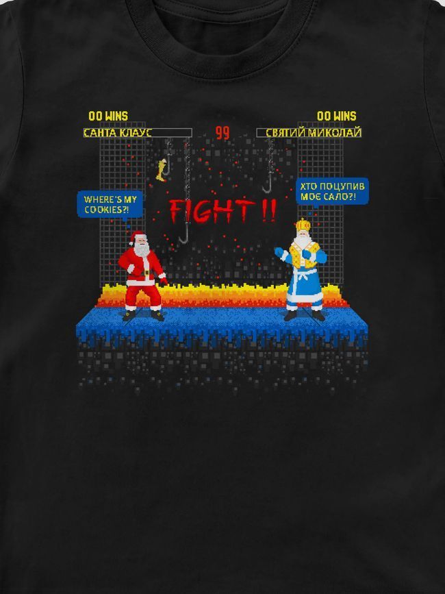 Kid's T-shirt "Santa VS Saint Nicholas" - Dubhumans
